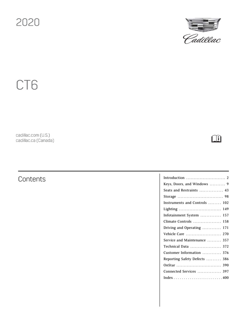 2020 Cad Ct6 Owners Manual | PDF | Transportation Engineering | Vehicle ...