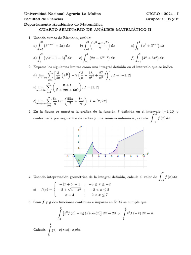 Seminario4 AM2 2024 I | PDF | Integral | Derivado