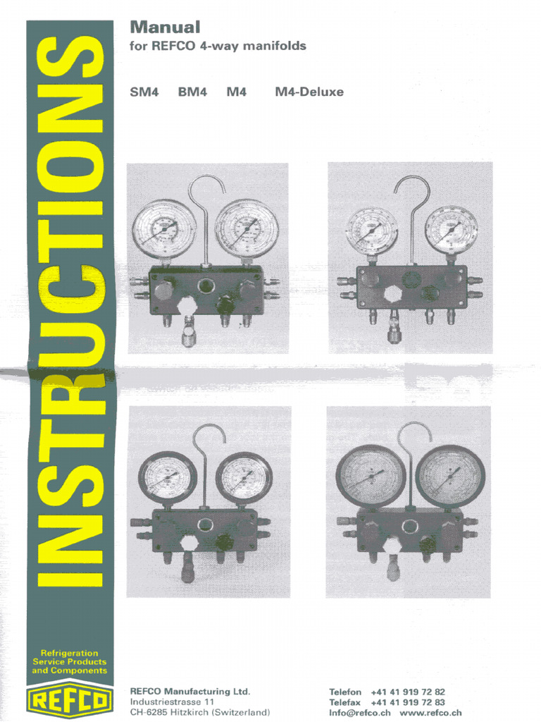 Manual Refco Manometra | PDF