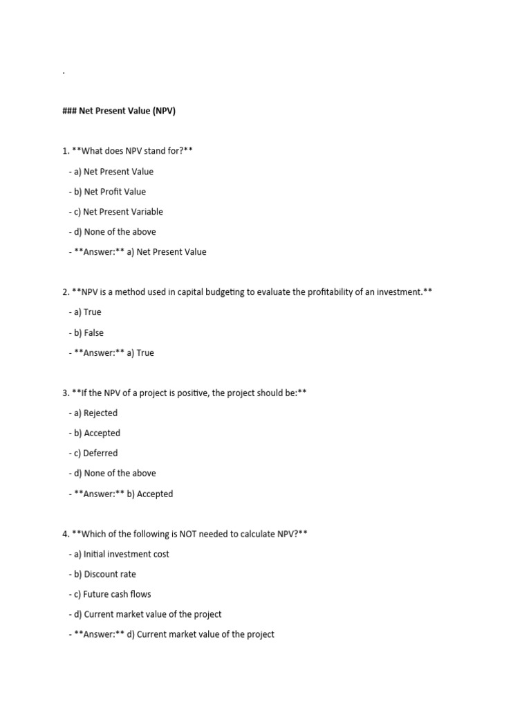 Net Present Value | PDF | Net Present Value | Internal Rate Of Return