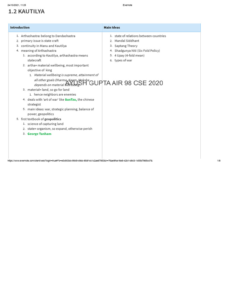 PSIR PAPER 1 PART B - IPT Kautilya | PDF | Niccolò Machiavelli