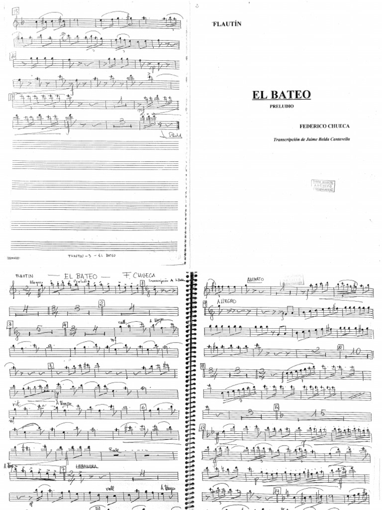El Bateo Partes Arr. Belda FG | PDF