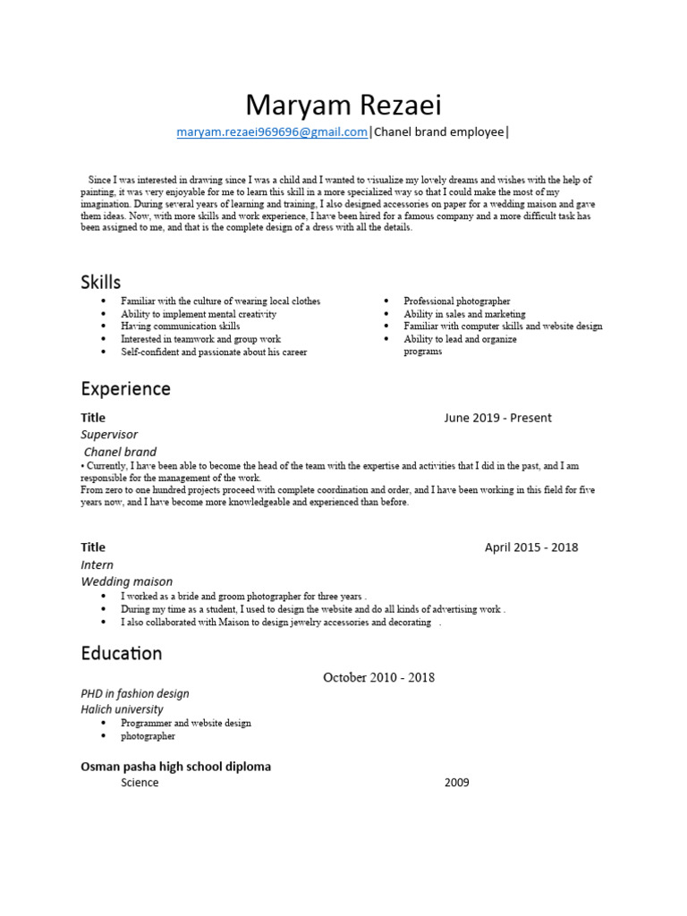 pc102 w02 Document Applicationactivity Resumetemplate | PDF