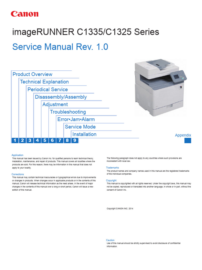 imageRUNNER - C1335 - C1325 SM E Rev1.0 | PDF | Electronic Circuits ...