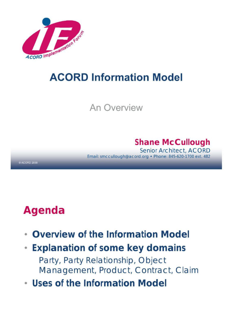 Acord Information Model | PDF