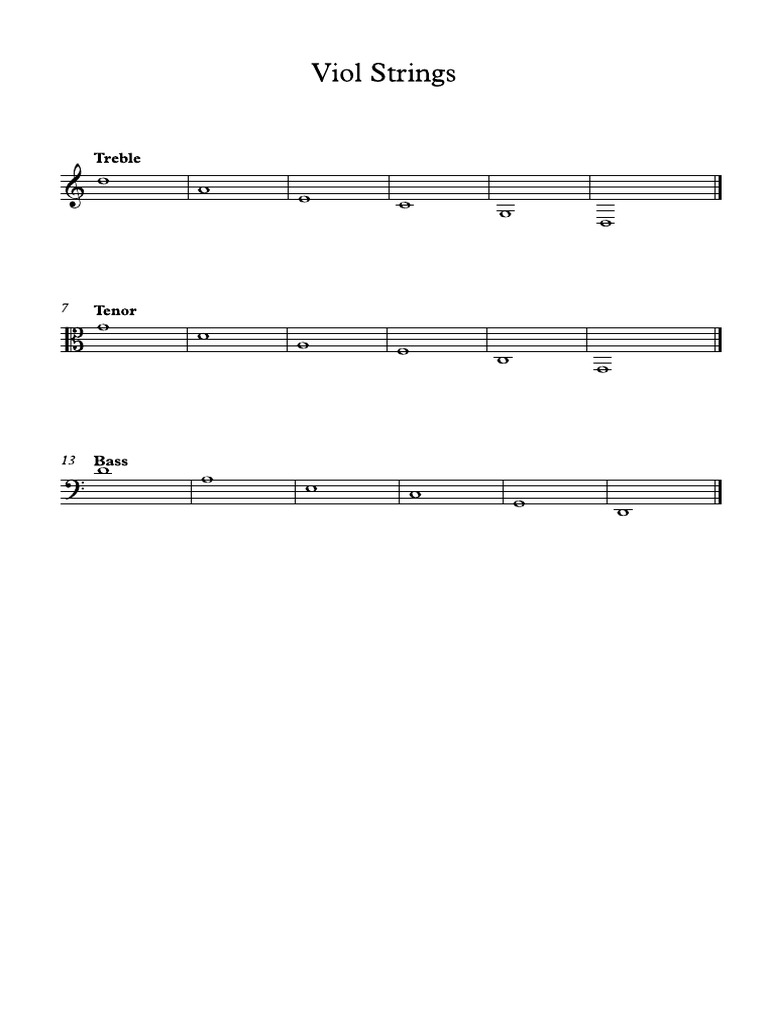 Viol Strings | PDF