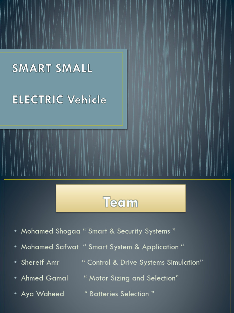 EED - Smart Small Electic Vehicle | PDF | Electric Vehicle | Car
