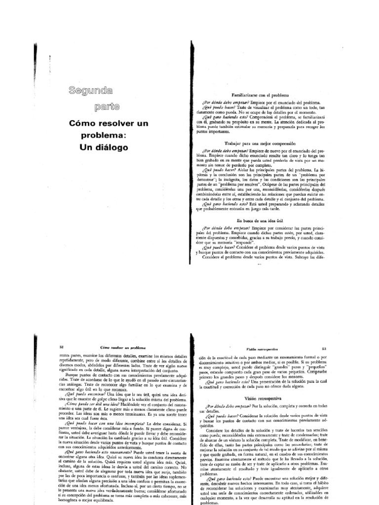 Como Resolver Un Problema | PDF