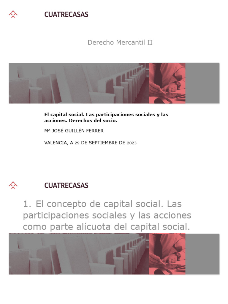 MJGF - Derecho Mercantil II Tema 3 El Capital Social. Las ...