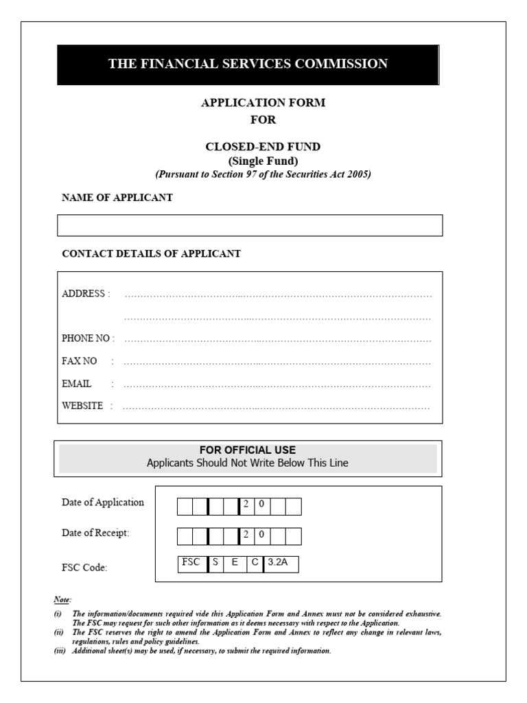 1 CISFL CEF Application Af Sec 1542944263 | PDF | Business | Corporations