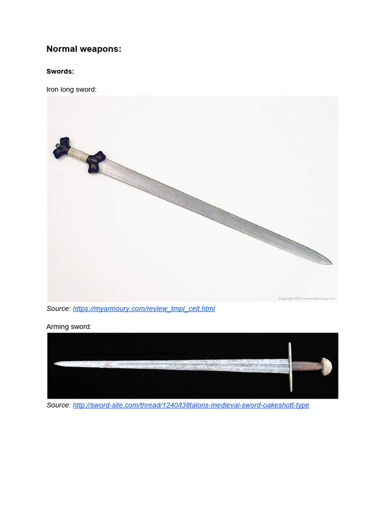 The Witcher TRPG - Homebrew - Gameplay Guide - Weapons Reference Sheet ...