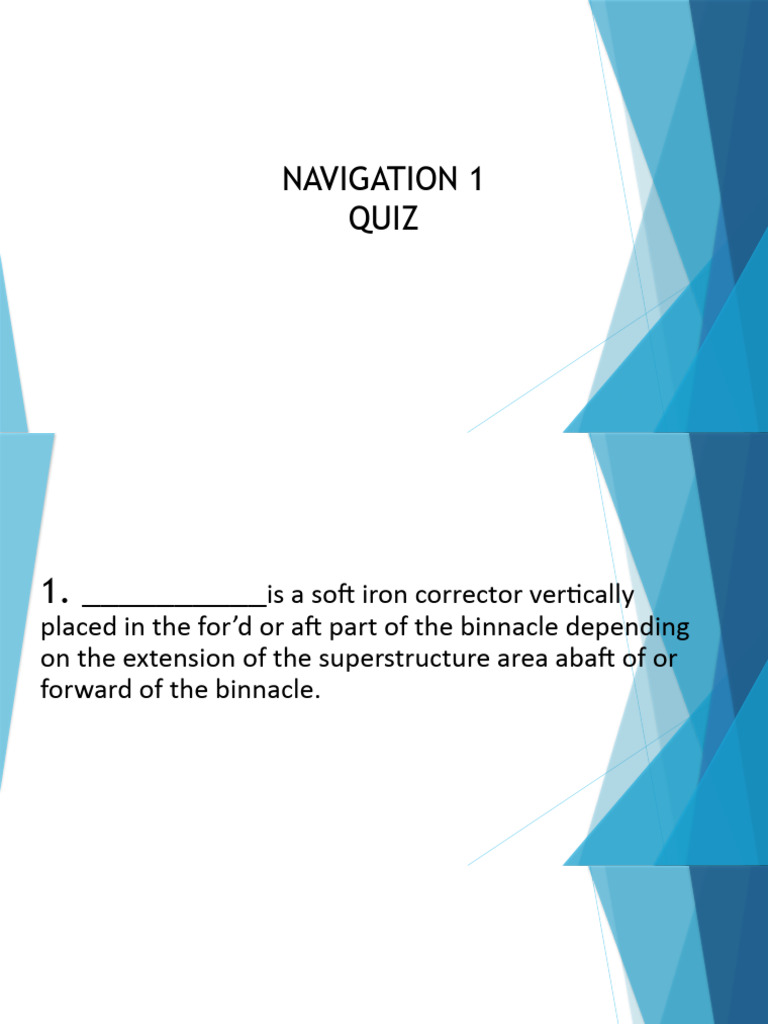 Magnetic Compass Questionnaire 1. | PDF | Gyroscope | Compass