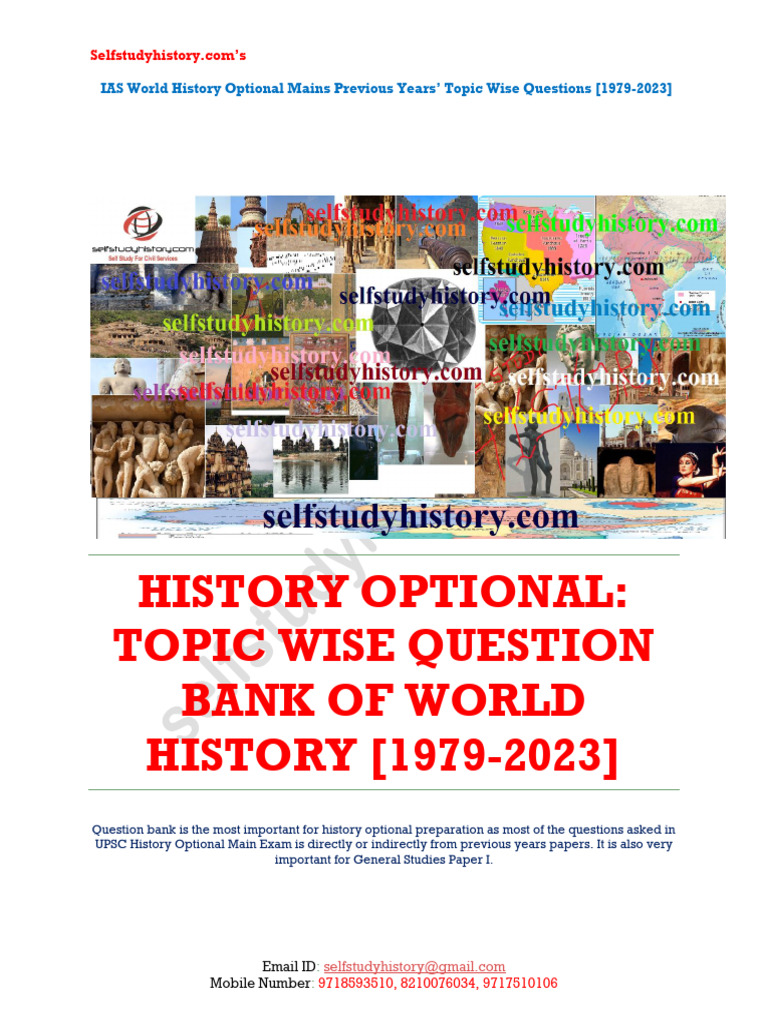 World History Topic Wise Question Bank (1979-2023) | PDF | Age Of ...
