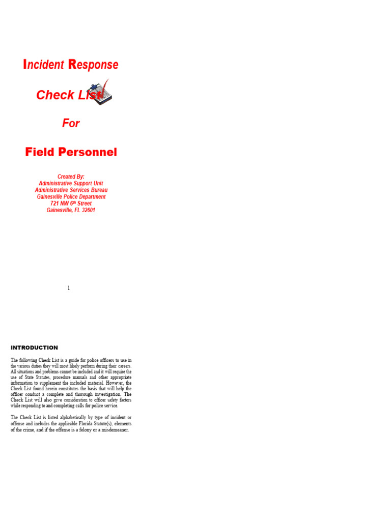 2) Incident Response | PDF | Assault | Firearms