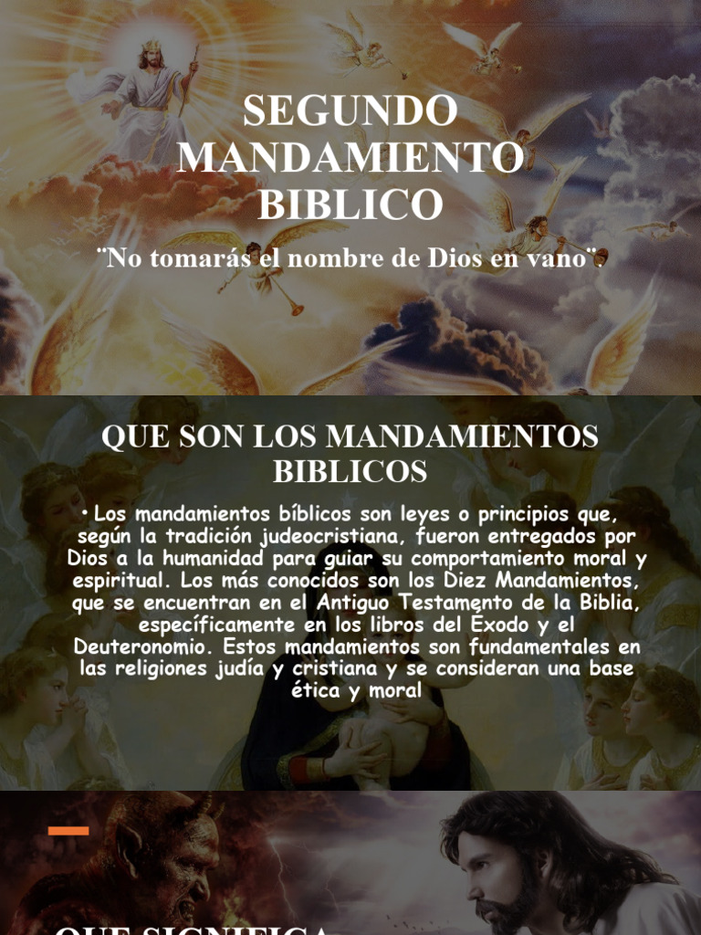 Segundo Mandamiento Biblico | PDF | Diez Mandamientos | Biblia