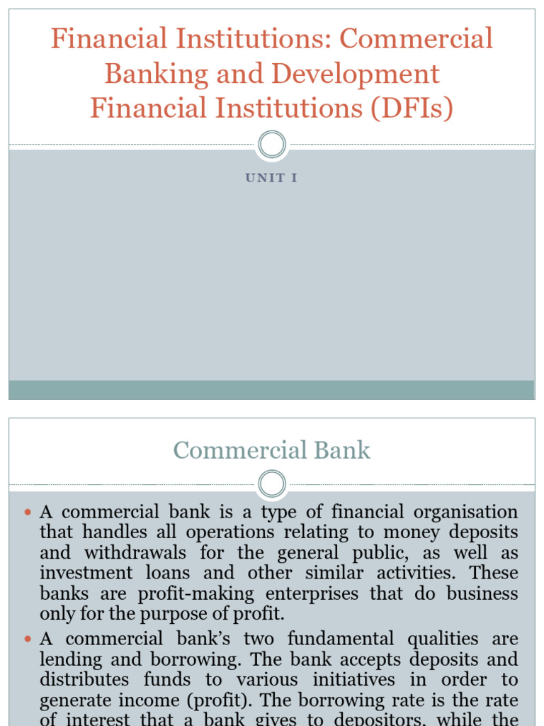 Financial Institutions | PDF | Deposit Account | Banks