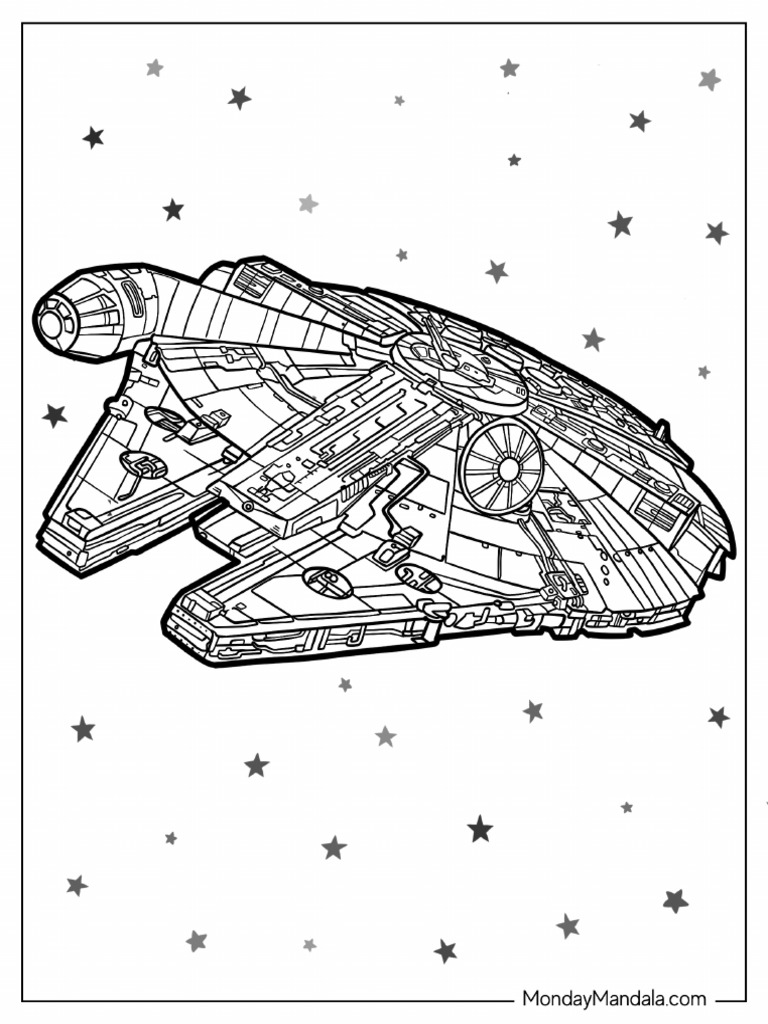 Millennium Falcon Coloring Page | PDF