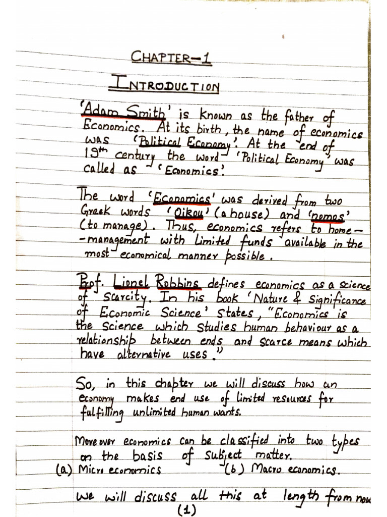 Micro Eco Class 11th Chapter 1 Intro | PDF | Economies | Economics