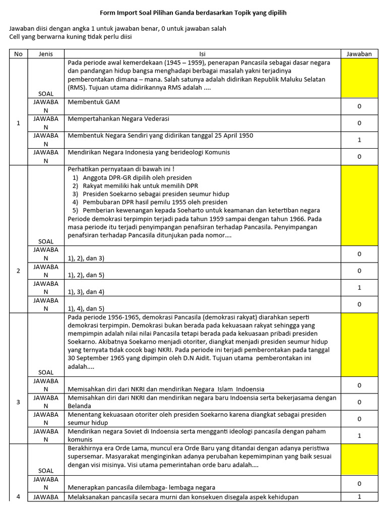 Form-soal-ganda-PAS-Ganjil-Kelas-IX-PPKn-TP-2023-2024 | PDF
