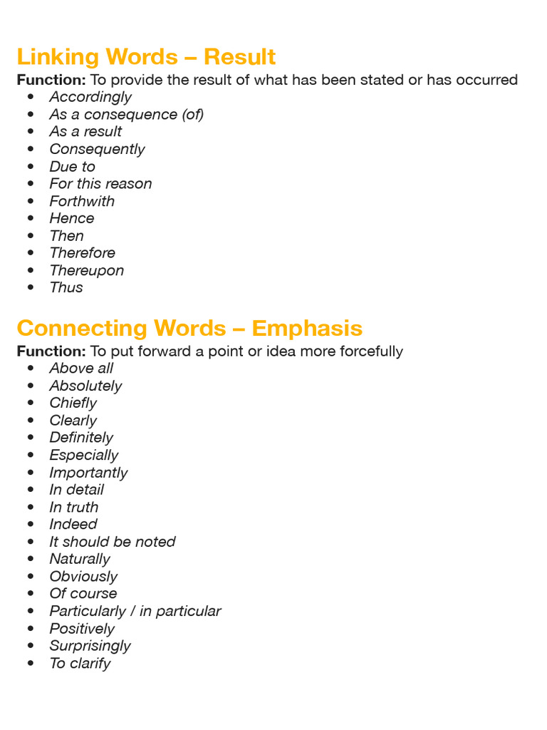 Link Words in English | PDF