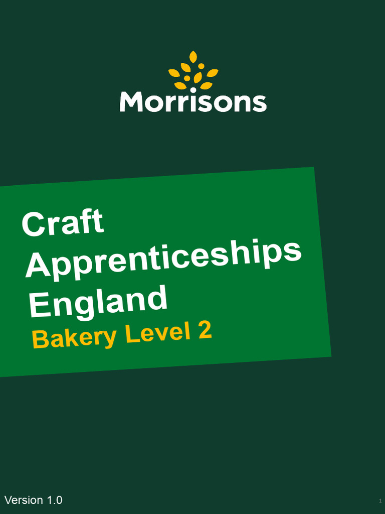 Craft Apprenticeships England - Bakery Level 2 | PDF | Bakery ...