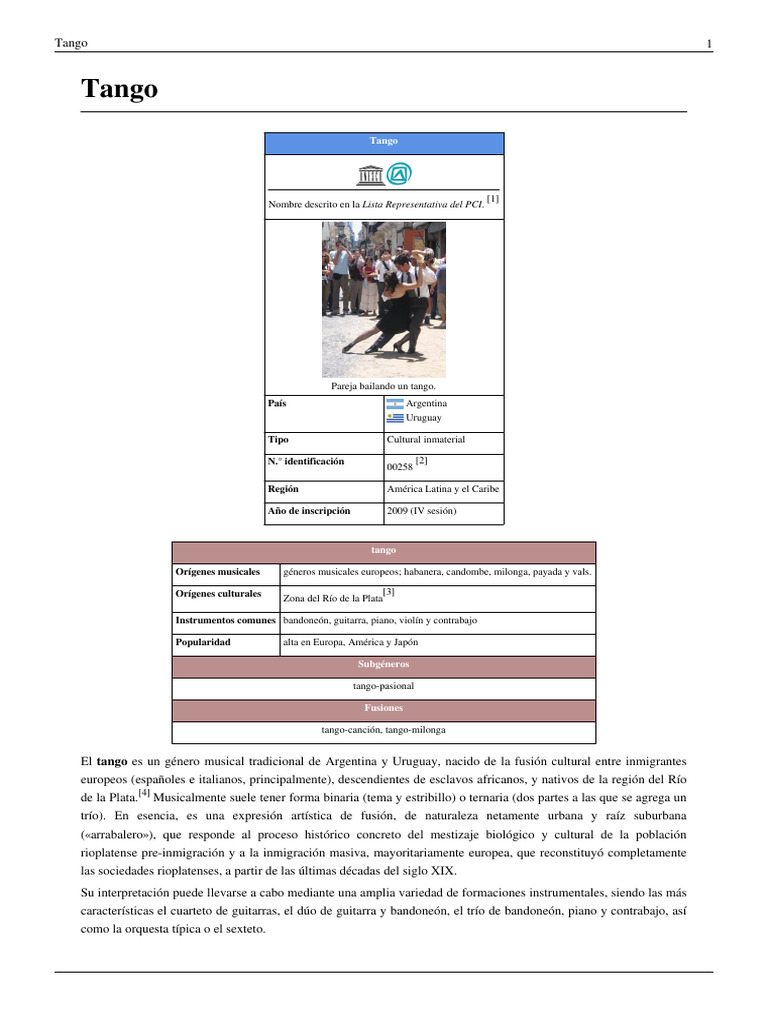 Tango | PDF | Musica Tango | Tango