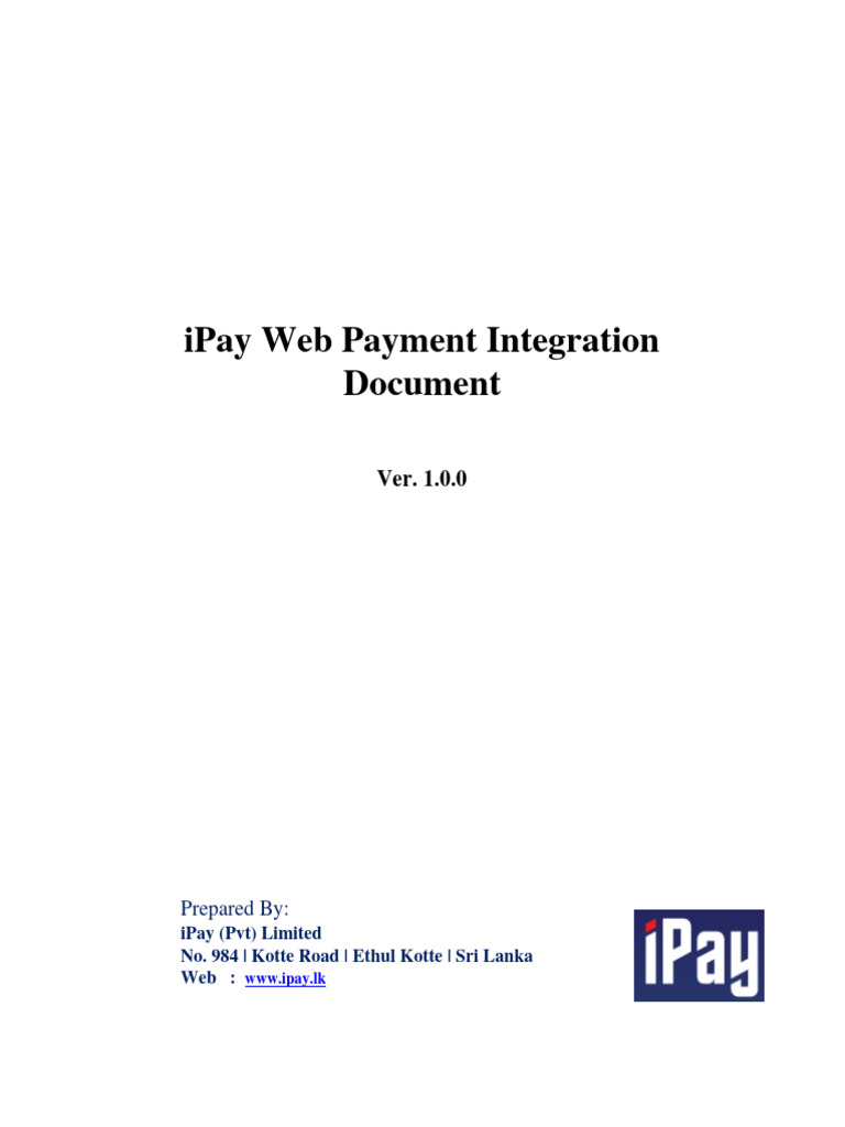 Ipay Merchant API Manual1 | PDF | World Wide Web | Internet & Web