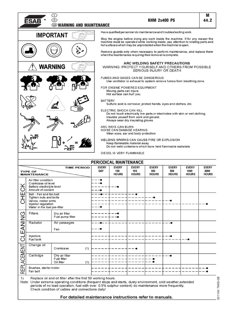 KHM2x400 SM38-56 Welder | PDF | Engines | Diesel Engine