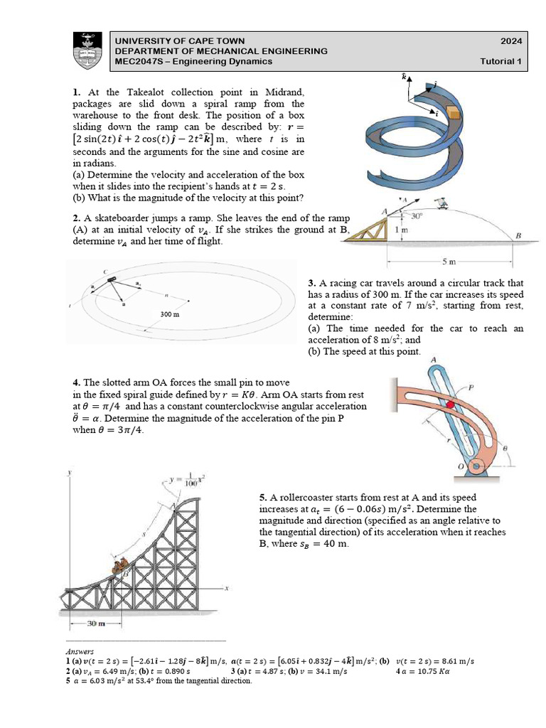 Tutorial 2 | PDF | Acceleration | Rotation