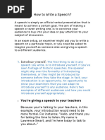 Igcse - Speech Writing | PDF | Argument | Rhetoric