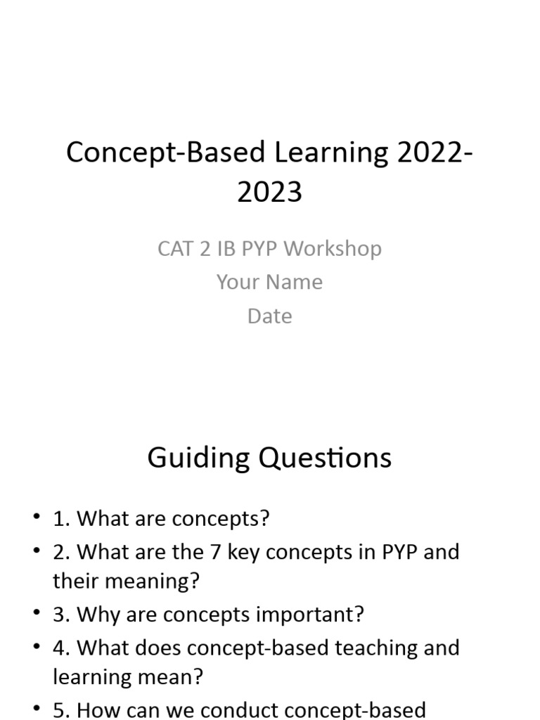 Concept Based Teaching and Learning PPT Updated | PDF | Concept | Learning