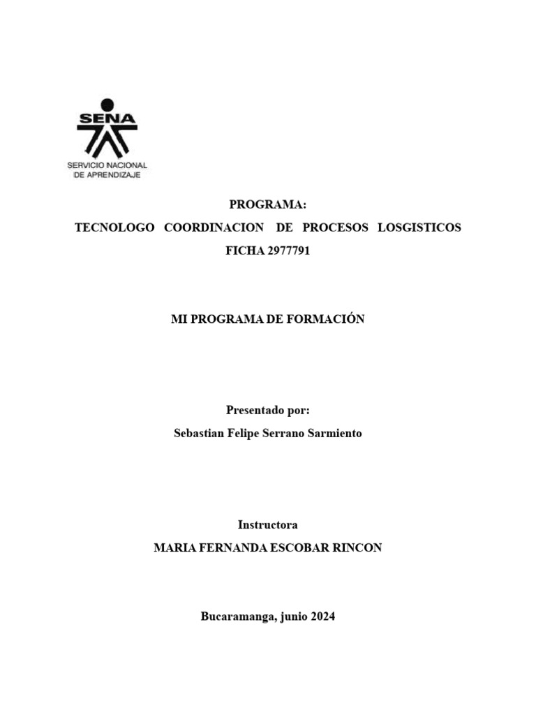 Mi Programa de Formacion | PDF | Aprendizaje