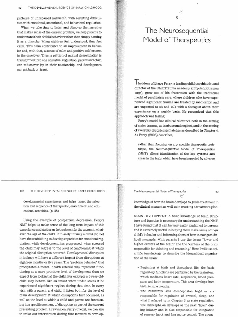 Neurosequential Model of Therapeutics - CH 5 From Gold | PDF | Fear ...