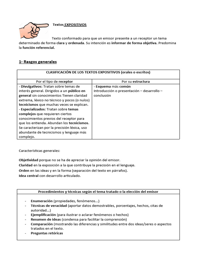 Textos Expositivos: Guía Básica | PDF | Lingüística