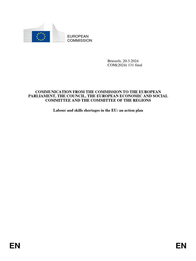 Action Plan Labour and Skills Shortages | PDF | Cost Of Living ...