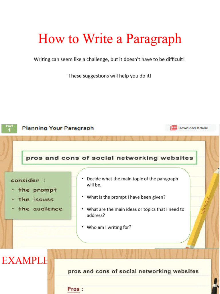 How To Write A Paragraph | PDF