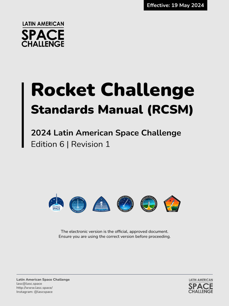 Rocket Challenge Standards Manual 2024 | PDF | Rocket | Indemnity