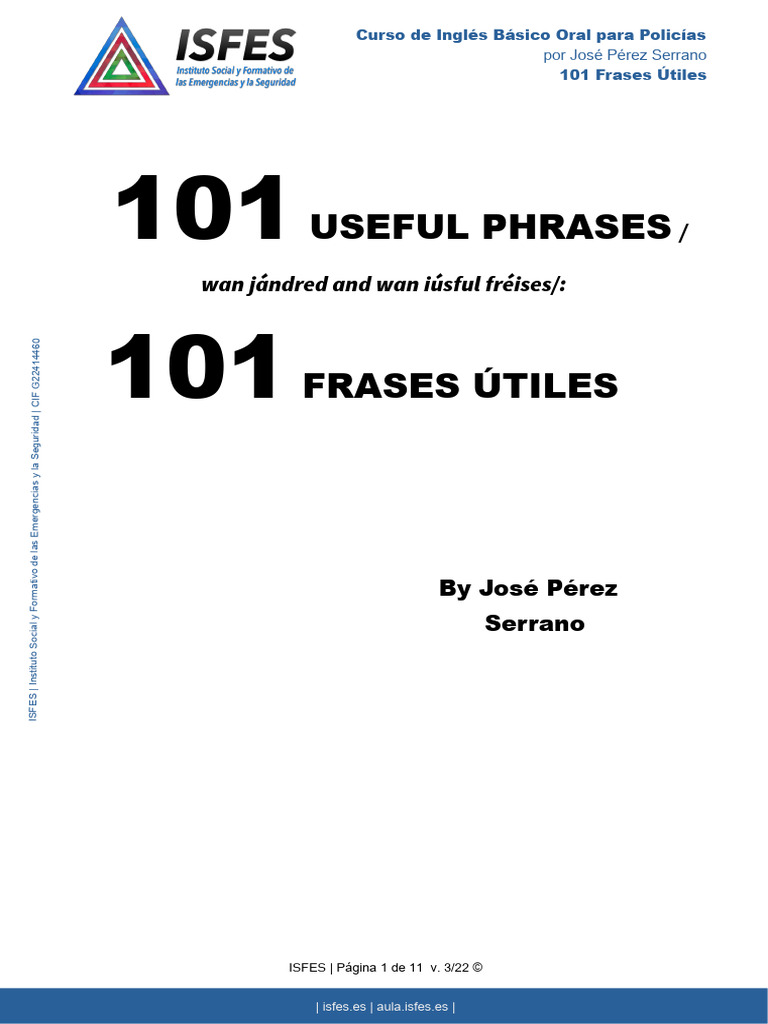 Frases Útiles para Policías | PDF | Fonética | Lingüística