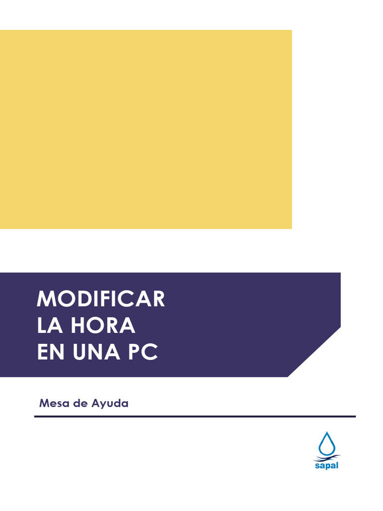 Modificar La Hora en PC | PDF | Finanzas y dinero | Tecnología