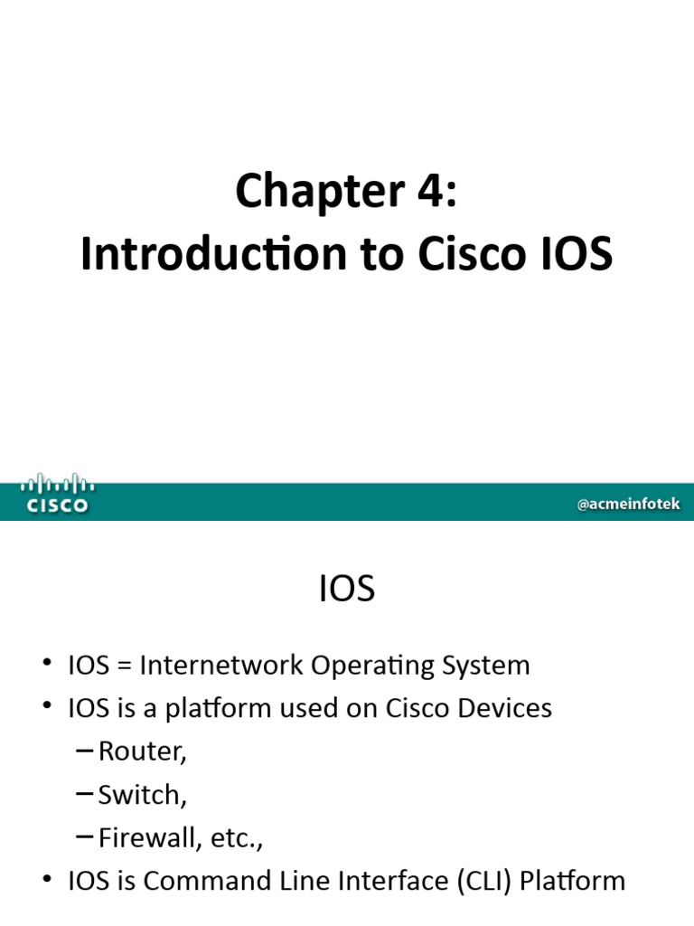 4 Introduction To IOS | PDF | Read Only Memory | Computer Data Storage