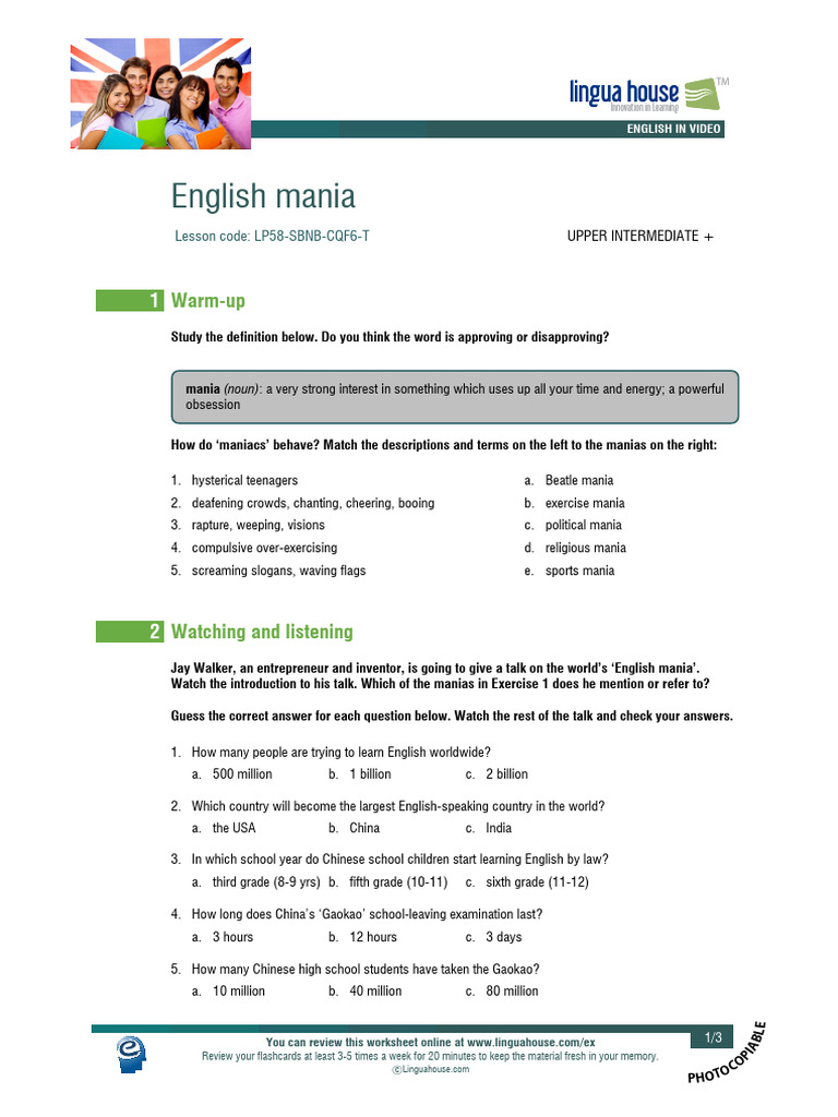 English Mania | PDF | English Language