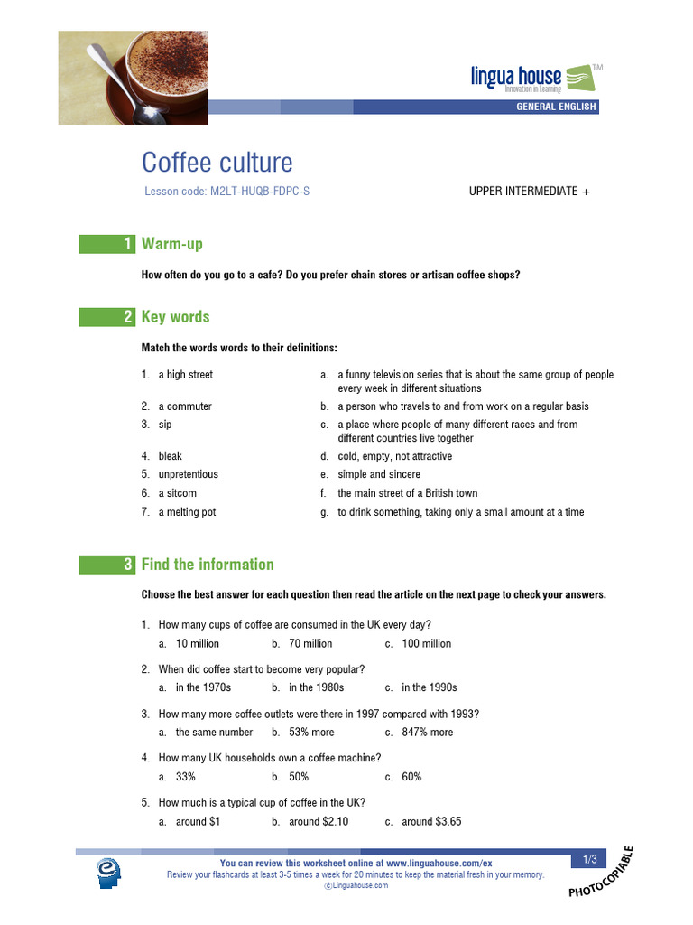 Coffee Culture | PDF | Coffee | Coffeehouse Coffee Culture | PDF | Coffee | Coffeehouse