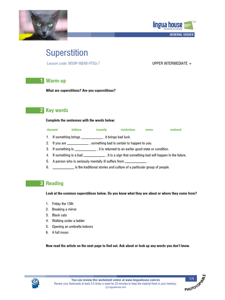 Superstition | PDF | Superstitions | Luck