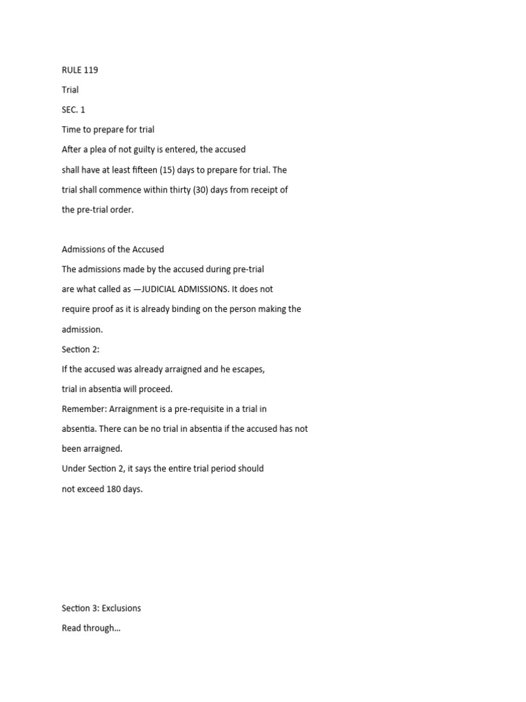 Rule 119 | PDF | Continuance | Search Warrant