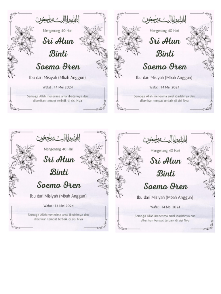 Mengenang 40 Hari-1 | PDF