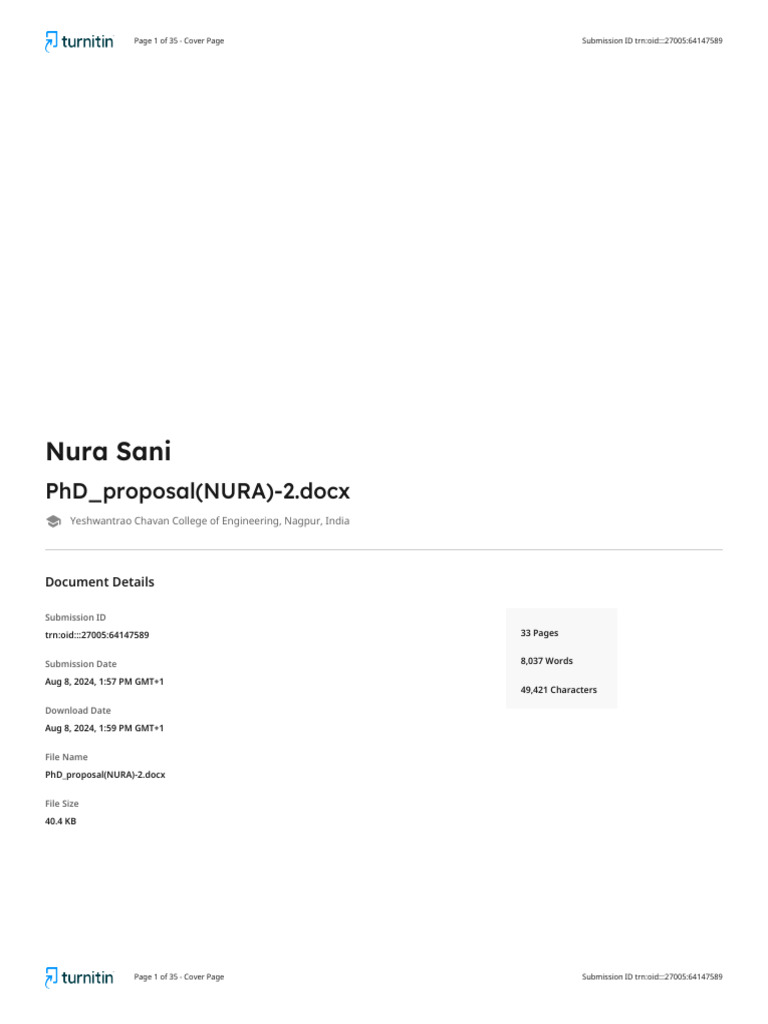 PHD Proposal (NURA) - 2 | PDF | Deep Learning | Artificial Intelligence