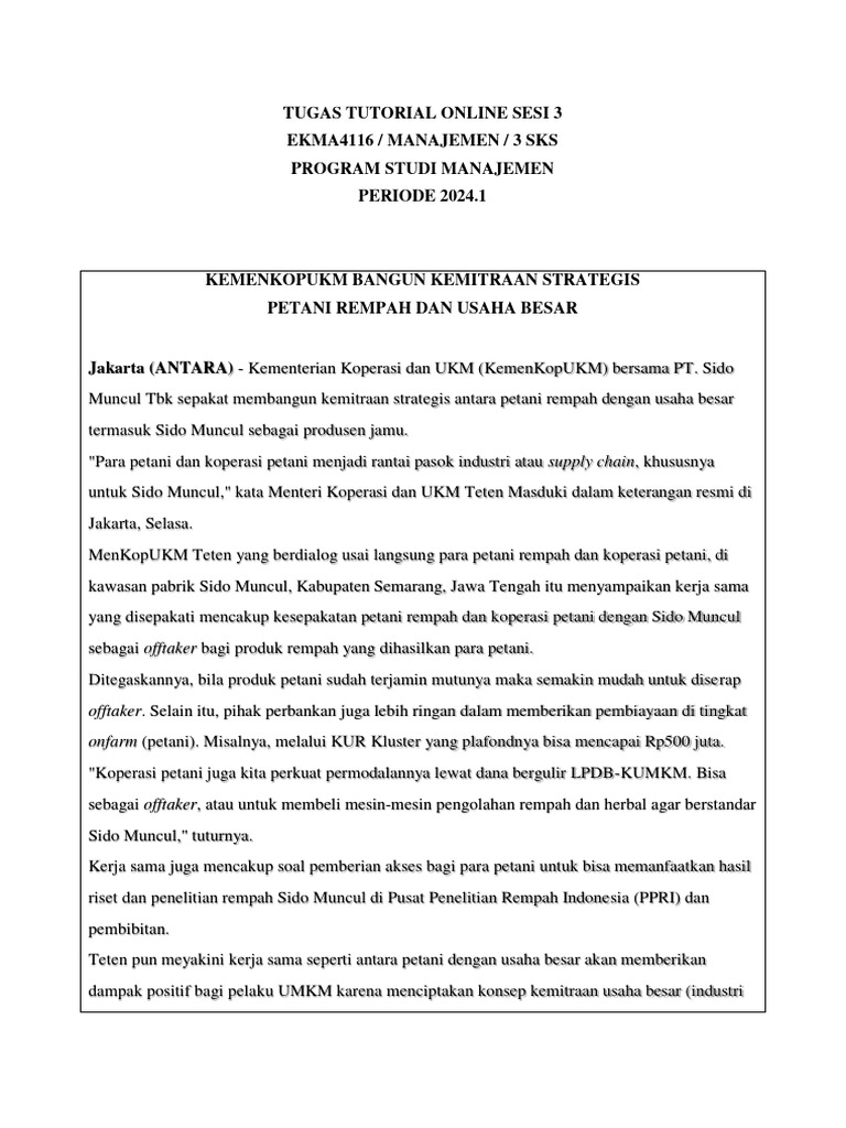 Manajemen Tugas III | PDF