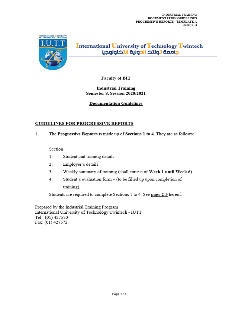 Progressive Report (Qahtan) (BIT) Week-1 | PDF | Computer Engineering ...