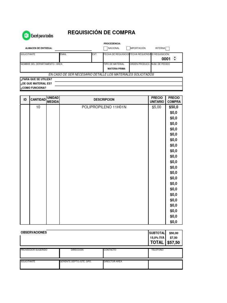 Requisición de Compra-1 | PDF
