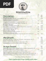 Menu Saona | PDF | pesto | Postres